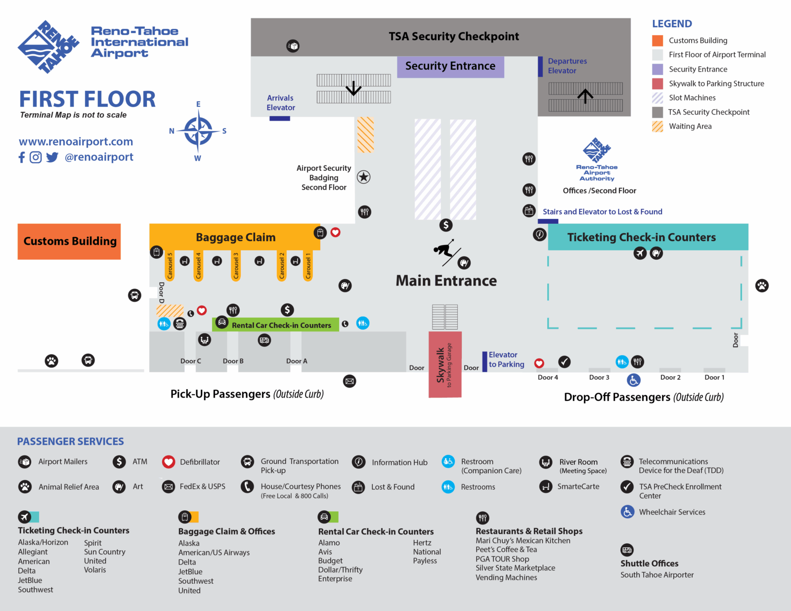 Terminal Maps - Reno-Tahoe International Airport
